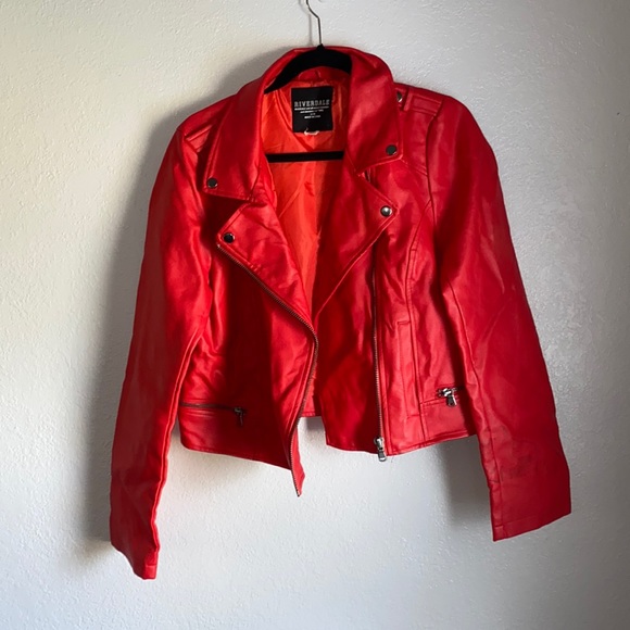 Hot Topic | Jackets & Coats | Riverdale Red Serpent Leather Jacket ...